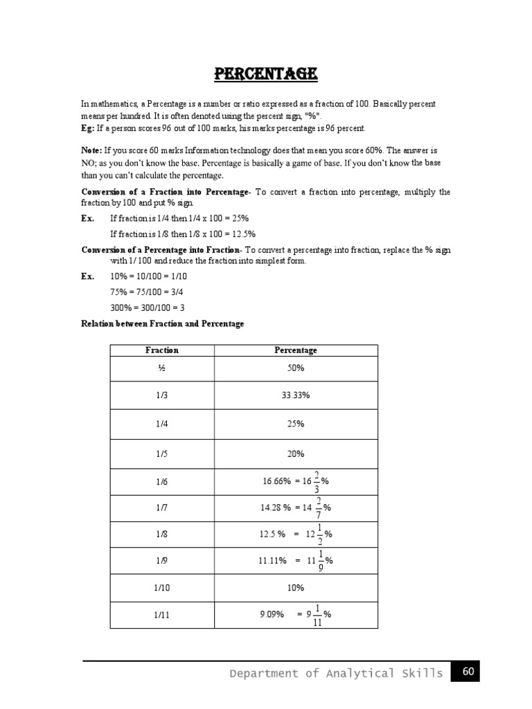 Percentage | PDF | Percentage | Odds