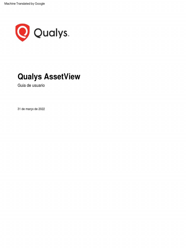 Qualys Assetview User Guide | PDF | Computação em nuvem | Segurança de ...