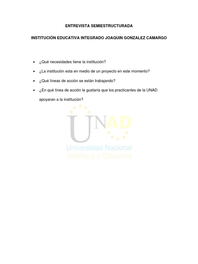 Entrevista Semiestructurada | PDF