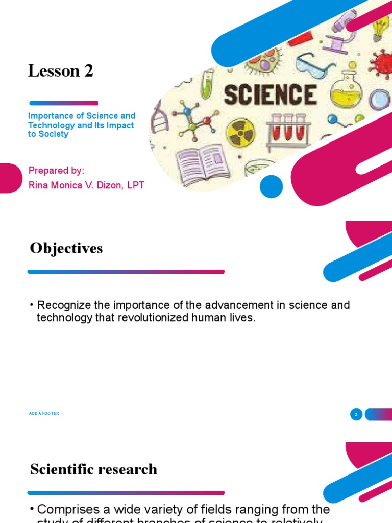 Lesson 2: Prepared By: Rina Monica V. Dizon, LPT | PDF | Science ...