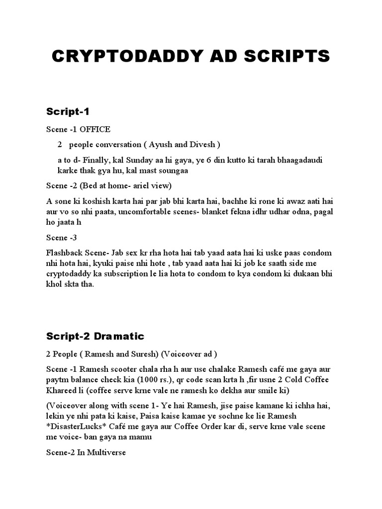 Cryptodaddy Ad Scripts | PDF | Foreign Language Studies | Religion ...