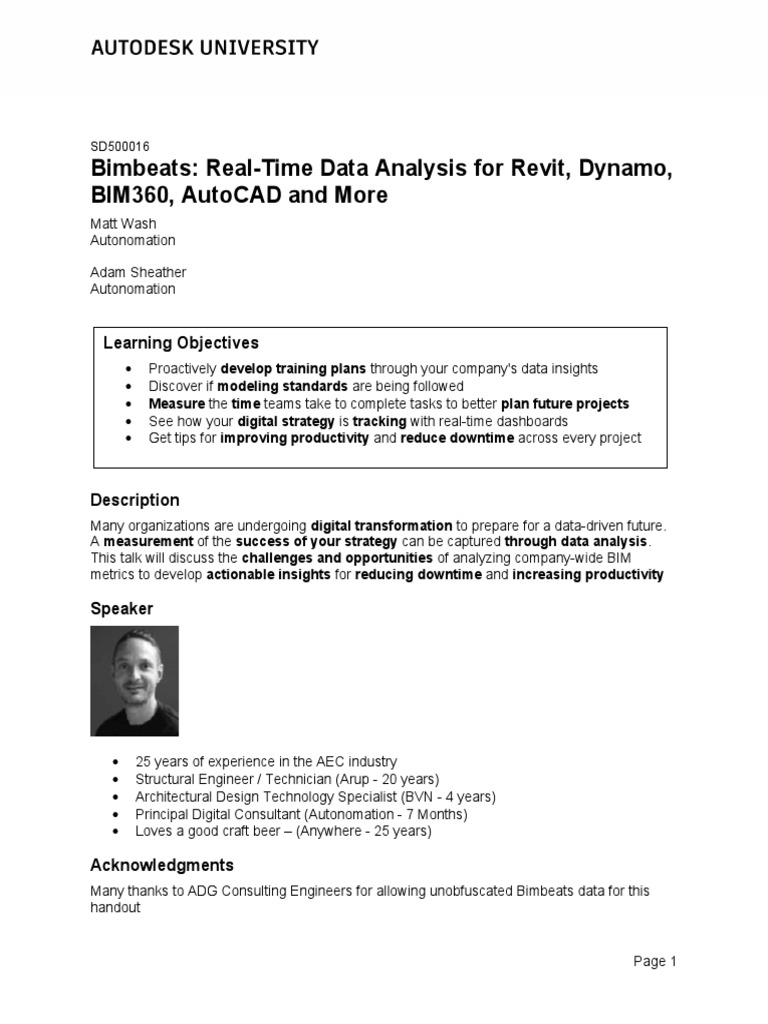 Bimbeats: Real-Time Data Analysis For Revit, Dynamo, Bim360, Autocad ... Bimbeats: Real-Time Data Analysis For Revit, Dynamo, Bim360, Autocad ...