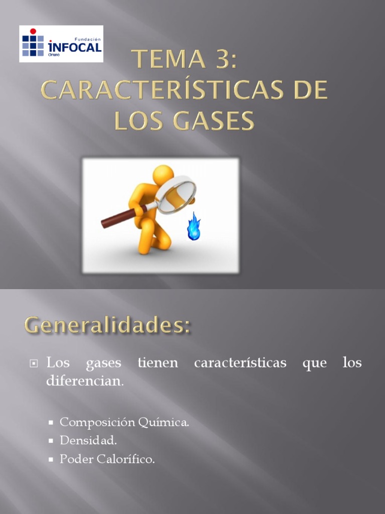 3 Caracteristicas de Los Gases | PDF | Gas natural | Gas natural licuado
