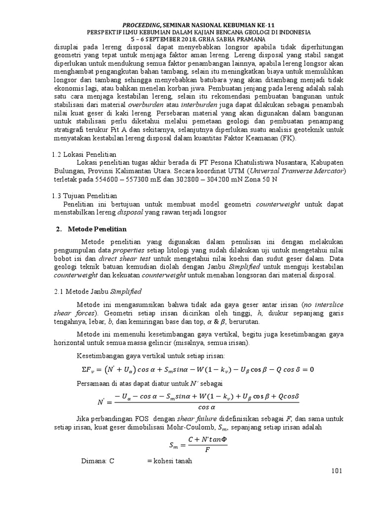 Stabilitas Lereng Tambang | PDF | Sains & Matematika