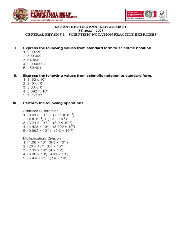 Scientific Notation | PDF