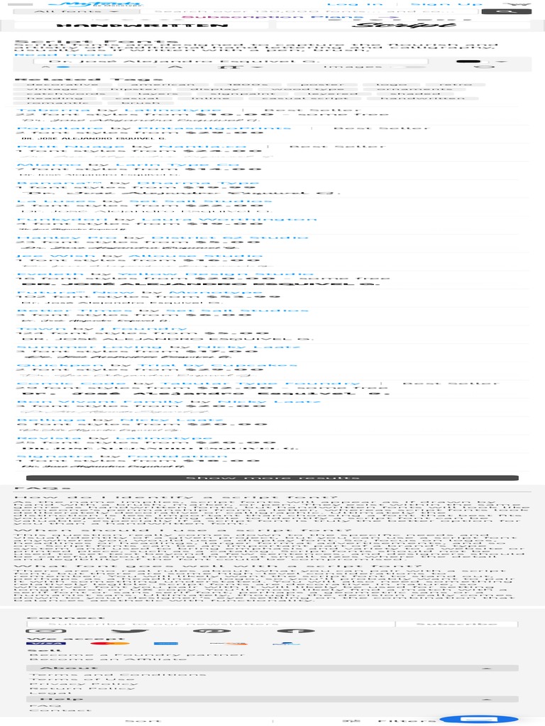 Script Fonts MyFonts | Download Free PDF | Typefaces | Sans Serif