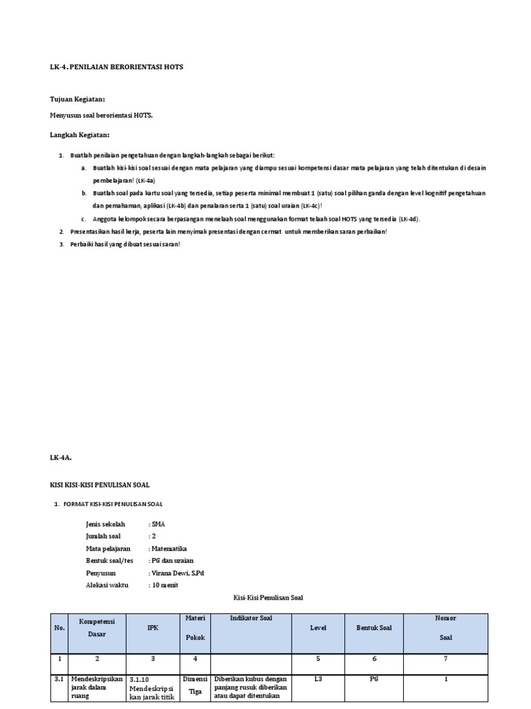 In 2 LK 4a Unit 1 | PDF