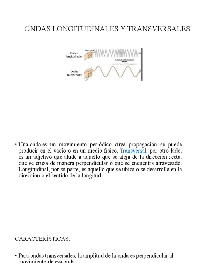 Ondas Longitudinales y Transversales | PDF | Ciencia y matemáticas