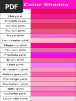 Ahmar: Arabic Color Names Cheat Sheet | PDF