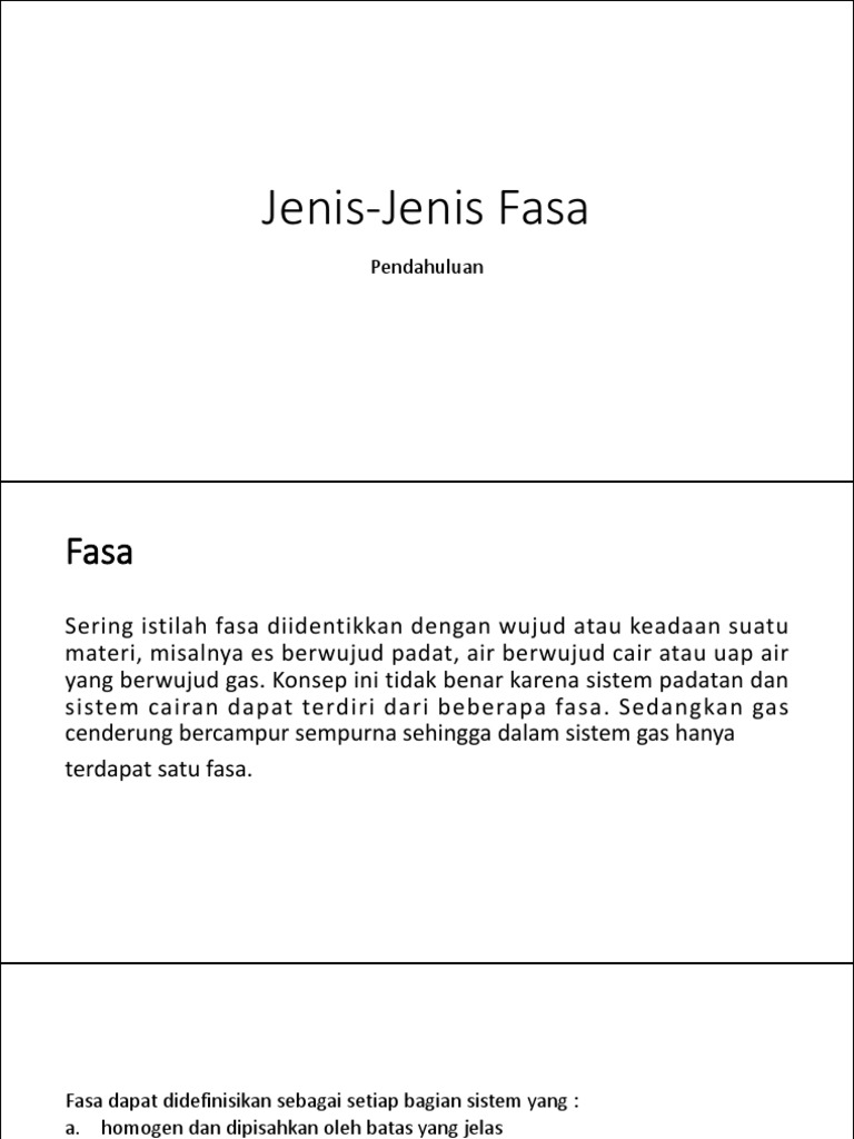 Jenis-Jenis Fasa | PDF