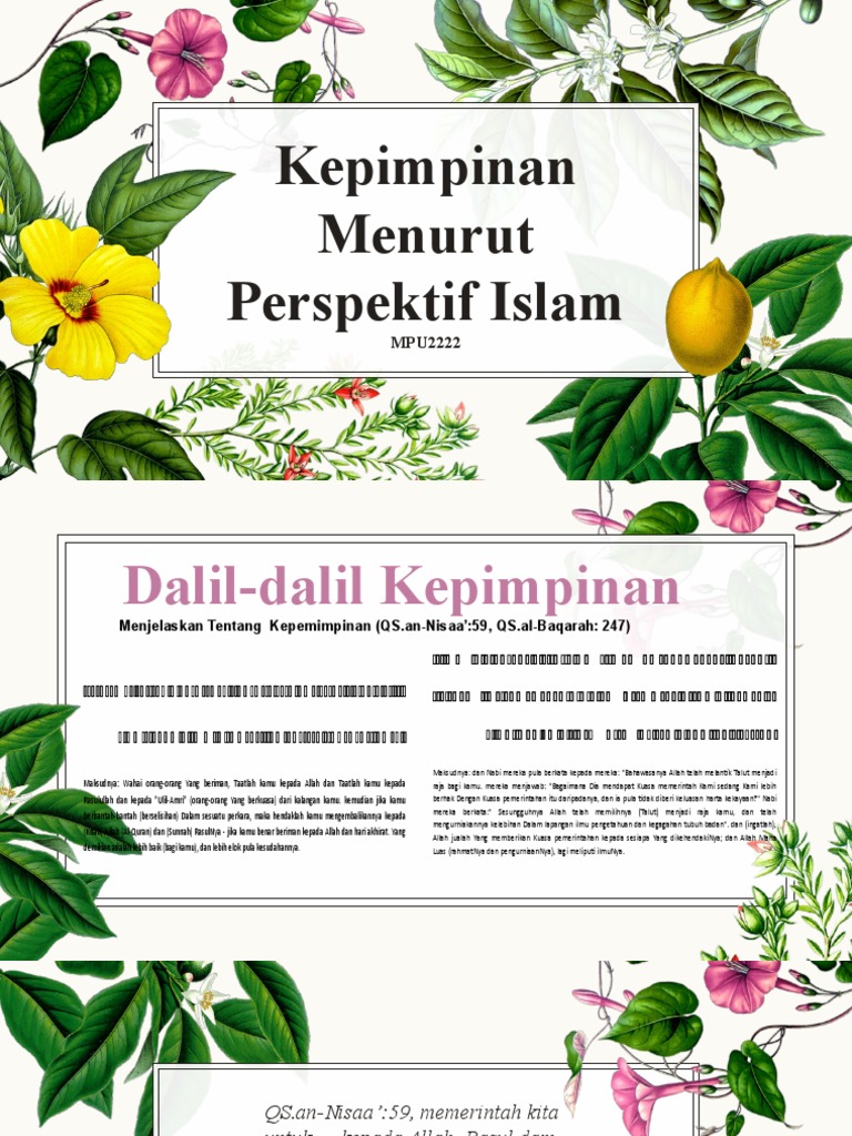 Kepimpinan Menurut Perspektif Islam | PDF