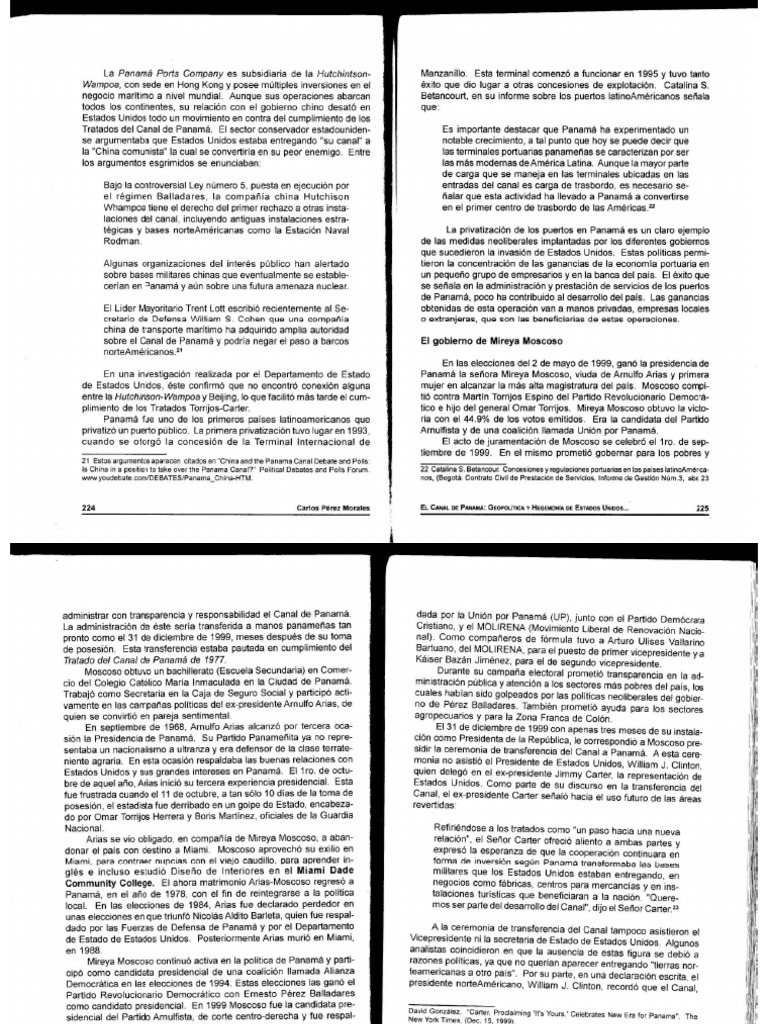 Gobierno de Mireya Moscoso | PDF