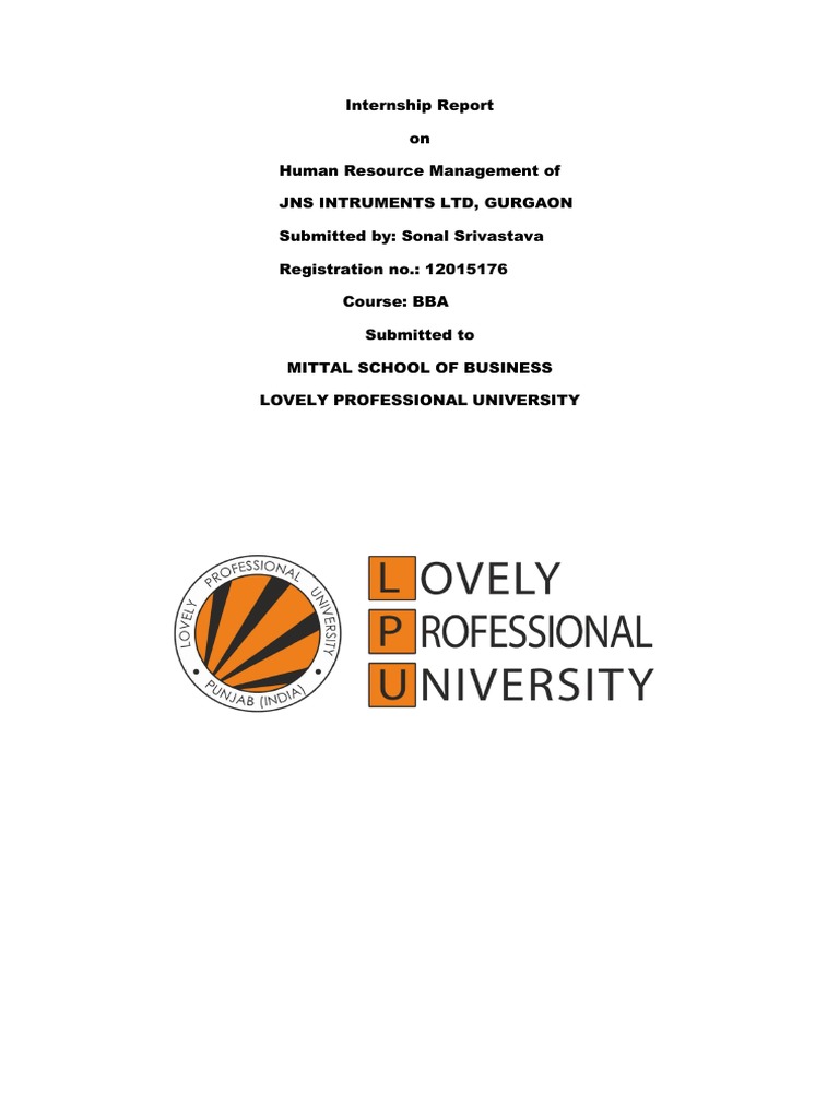 Sonal Internship Report | PDF | Career & Growth