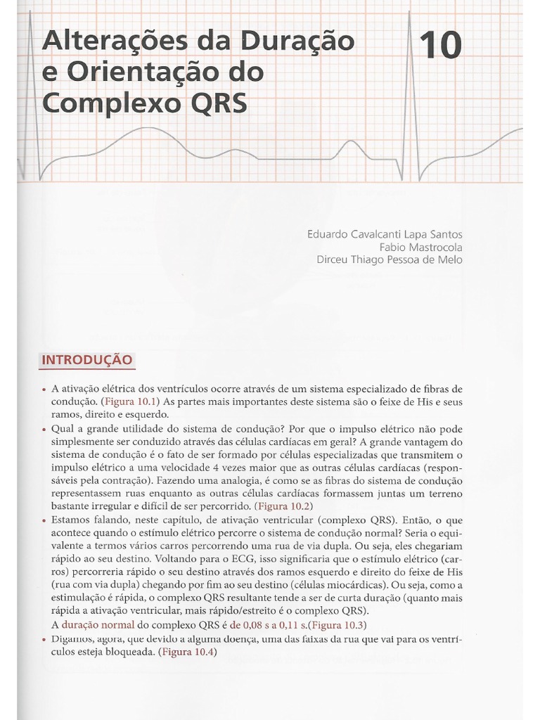 Manual de Eletrocardiografia - Cap. 10 Alteracoes Da Duracao e Orientacao Do Qrs | PDF