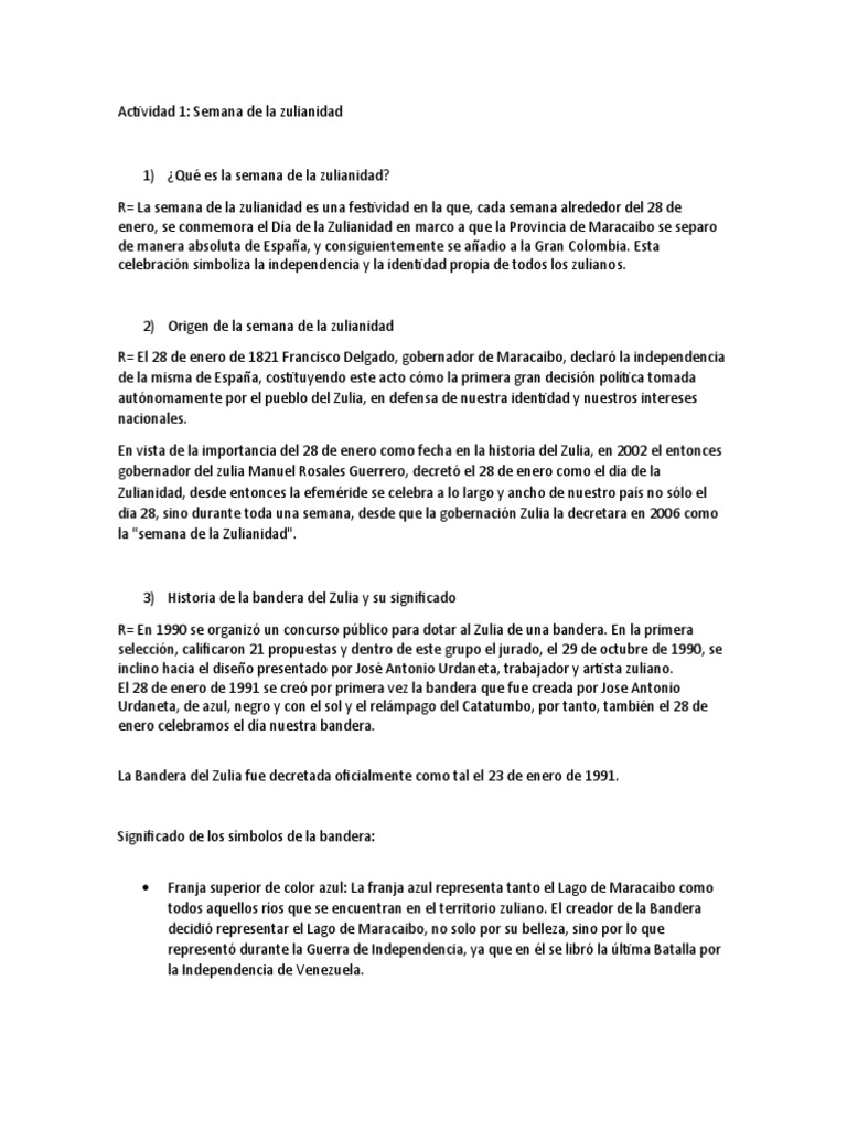 Actividad 1 | PDF | Venezuela | Coco