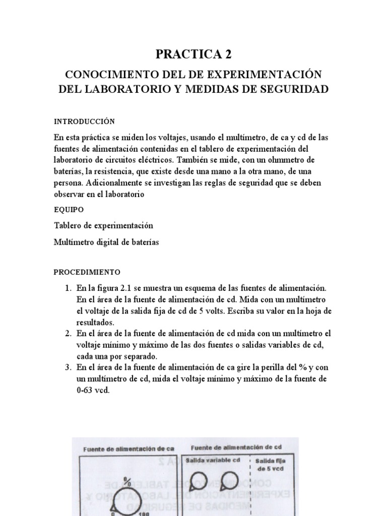 Practica 2 Pdf Fuente De Alimentación Science