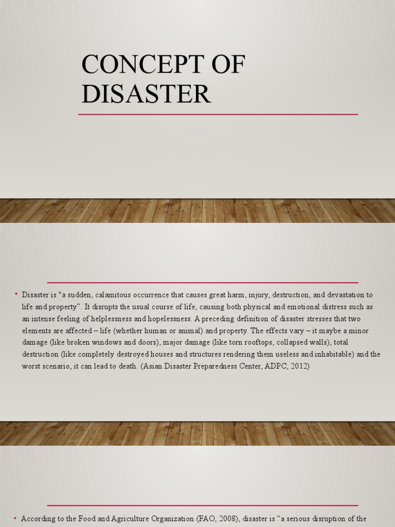 Concept of Disaster | PDF | Vulnerability | Emergency Management