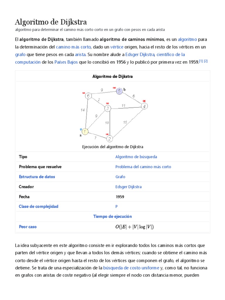 Algoritmo de Dijkstra | PDF | Informática teórica | Informática