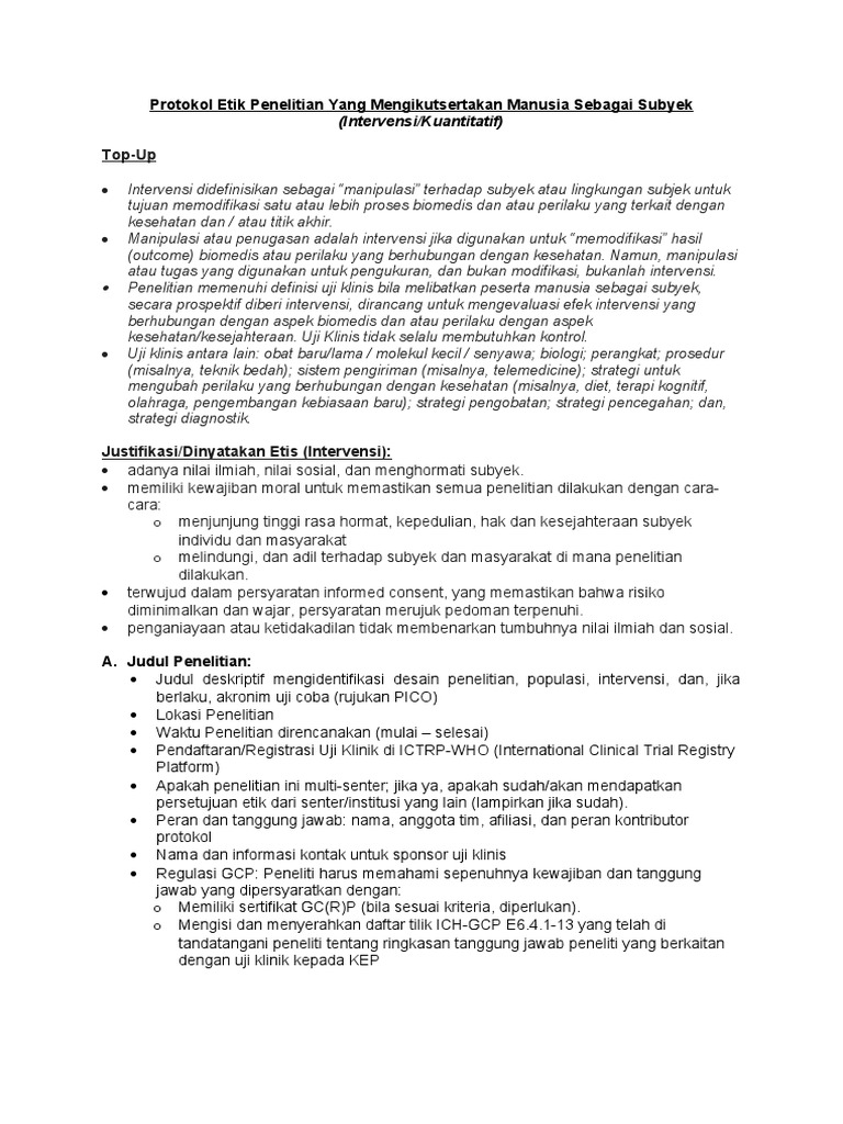 Protokol Penelitian Kuantitatif | PDF