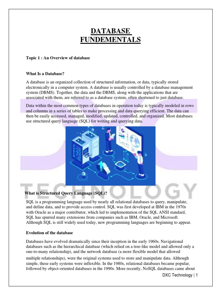 Data Base Fundamentals Pdf Databases Relational Database