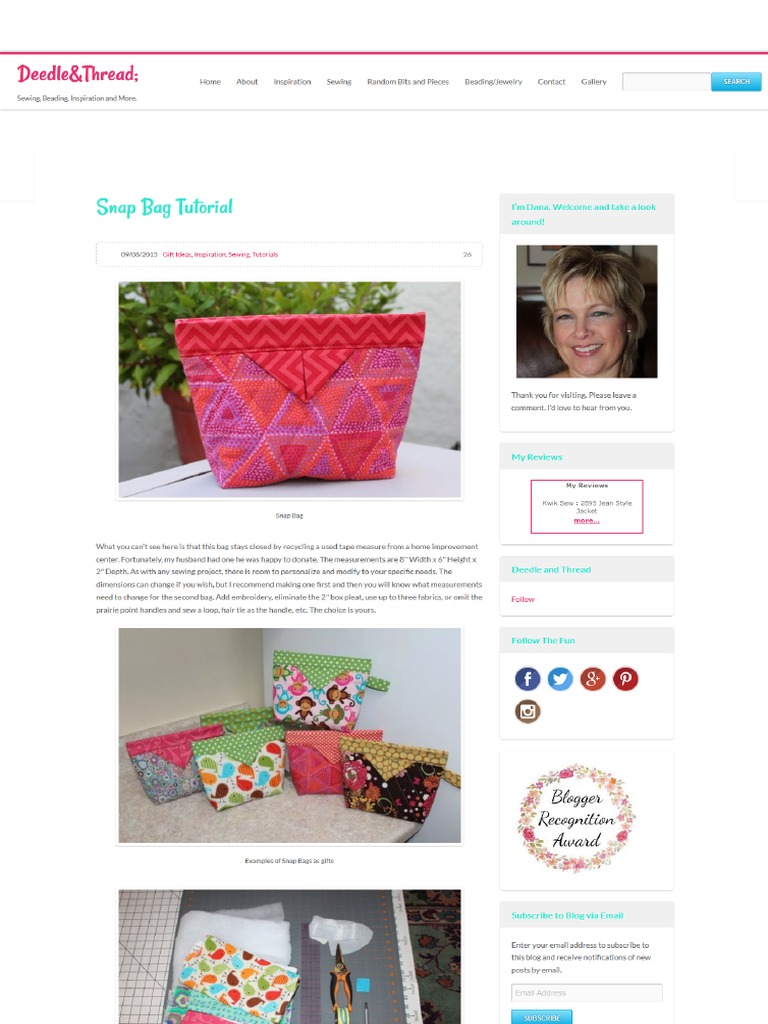 Snap Bag Tutorial | PDF