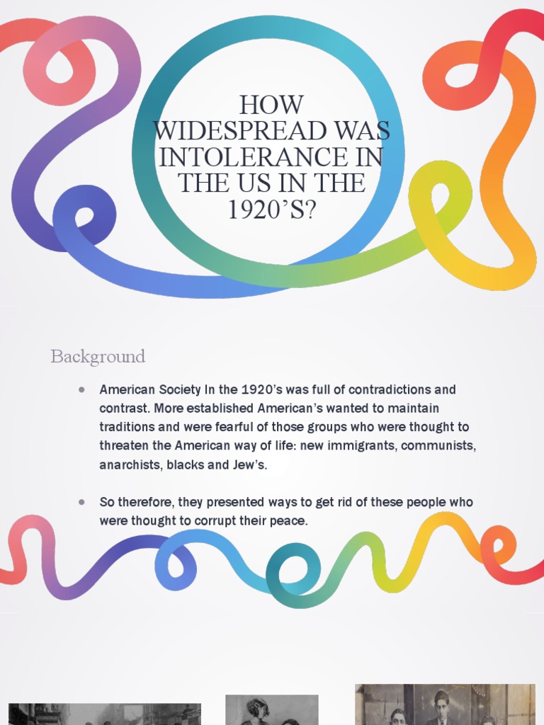 Intolerance in 1920s America | PDF | Travel | History