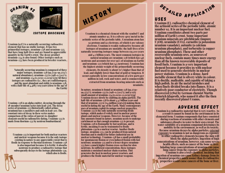 Isotope Brochure (1) | PDF | Uranium | Nuclear Fission