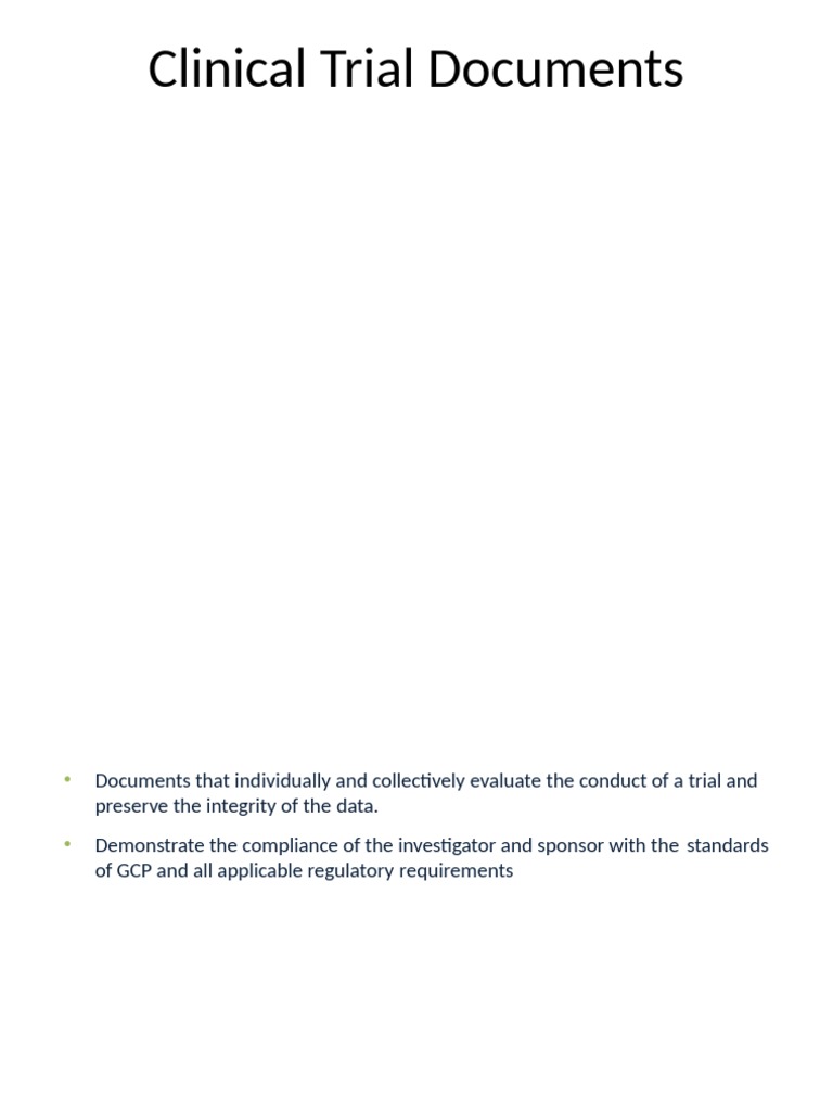 Essential Clinical Trial Documentation | PDF | Clinical Trial ...