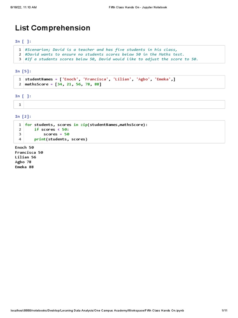 Fifth Class Hands On - Jupyter Notebook | PDF | Software | Computer Science