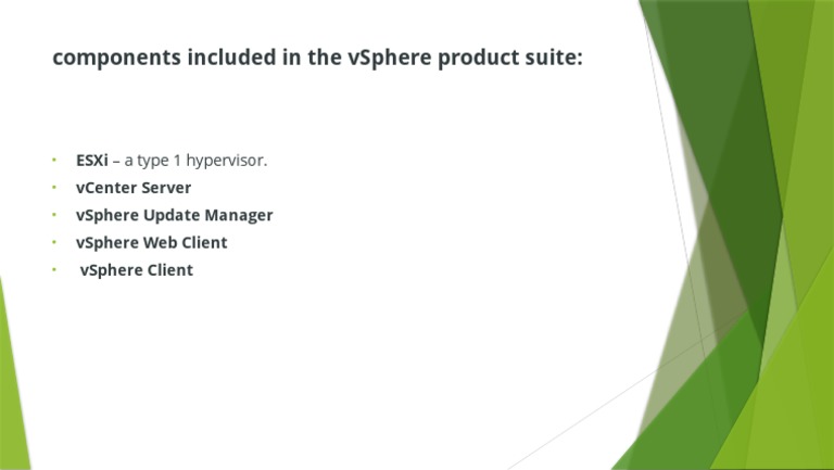 vSphere product suite components | PDF