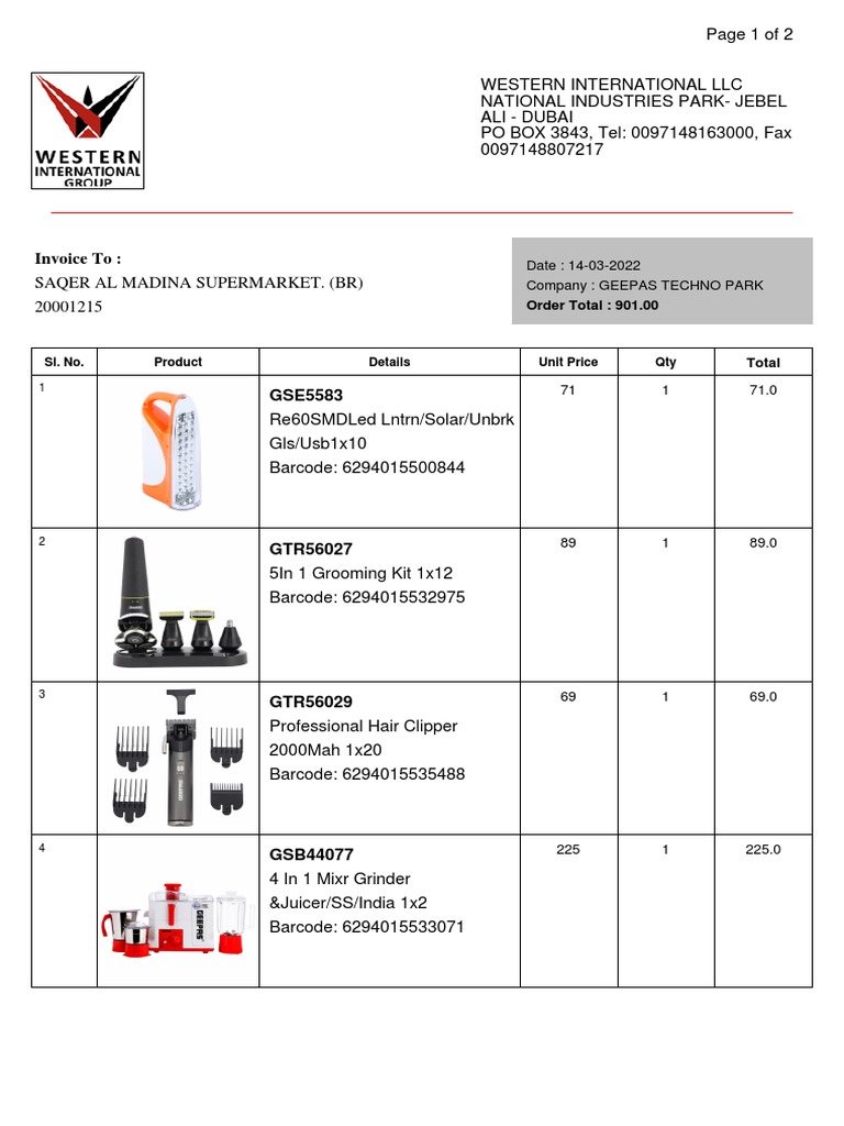 Western Order Form | PDF | Lighting | Components