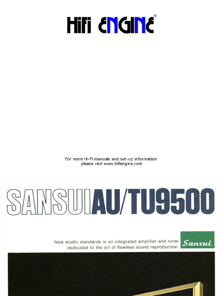 Hfe Sansui Au Tu-9500 Brochure | PDF