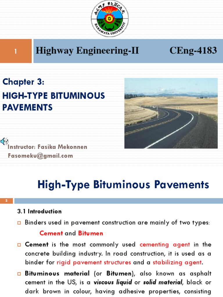 Chapter 3-High-Type - Bituminous - Pavements | PDF | Road Surface | Asphalt