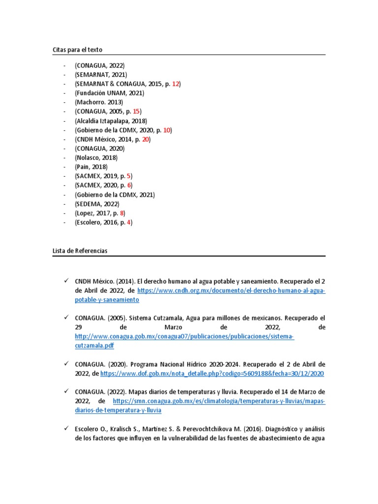 Citas y Lista de Referencias APA | PDF | Ciudad de México | México Citas y Lista de Referencias APA | PDF | Ciudad de México | México