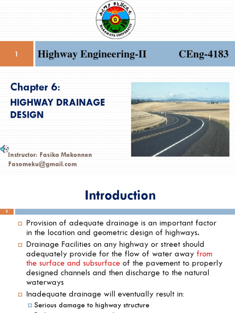 Highway Drainage Design Guide | PDF | Surface Runoff | Flood