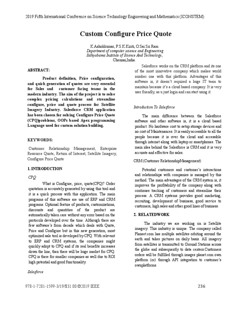 Custom Configure Price Quote | PDF | Customer Relationship Management | Cloud Computing