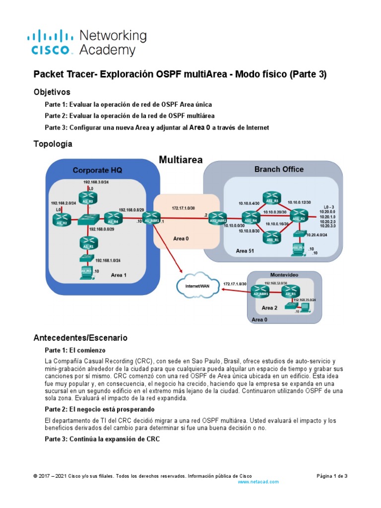 Configurar Nueva Area OSPF y Conectar a Area 0 | PDF | Enrutador (Computación) | Internet