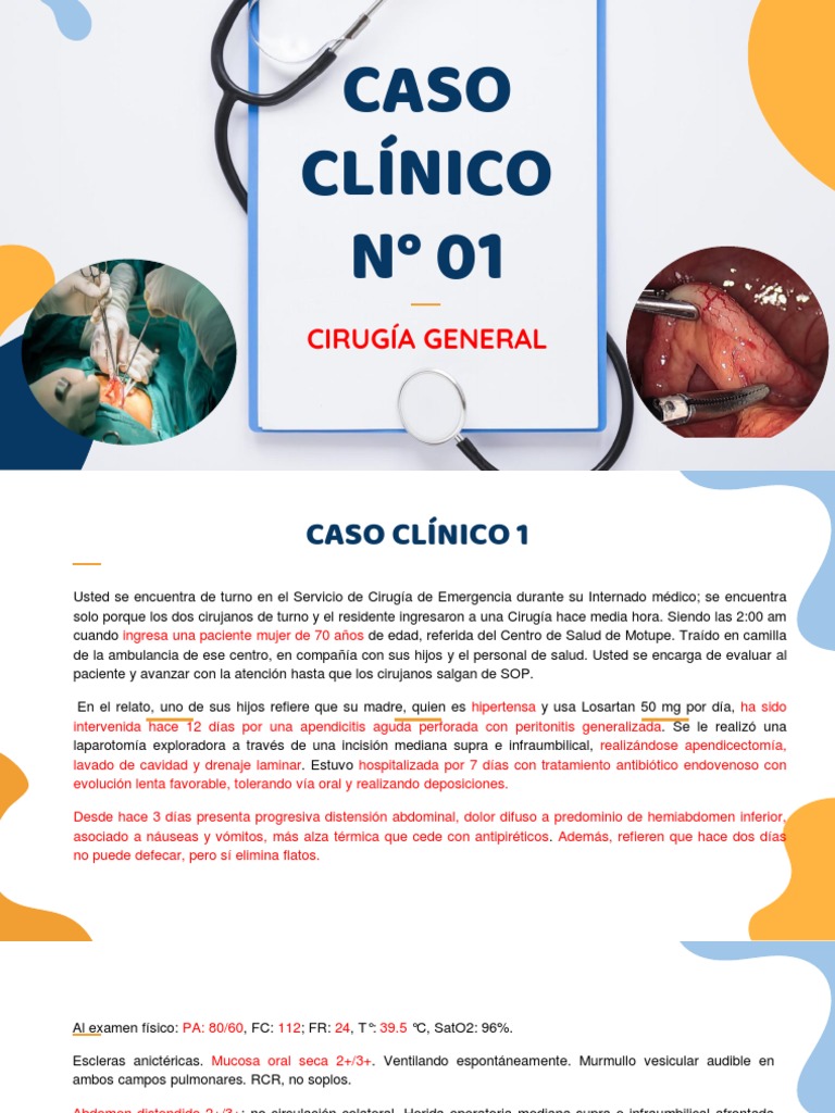 Caso Clínico 1 - Cirugía General | PDF | Medicina CLINICA ... Caso Clínico 1 - Cirugía General | PDF | Medicina CLINICA ...