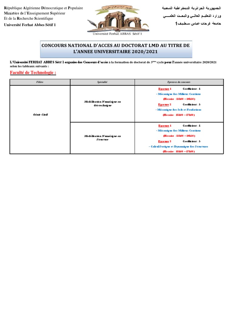 3 - Detail Modules Concours GC | PDF | Ingénierie civile | Ingénierie