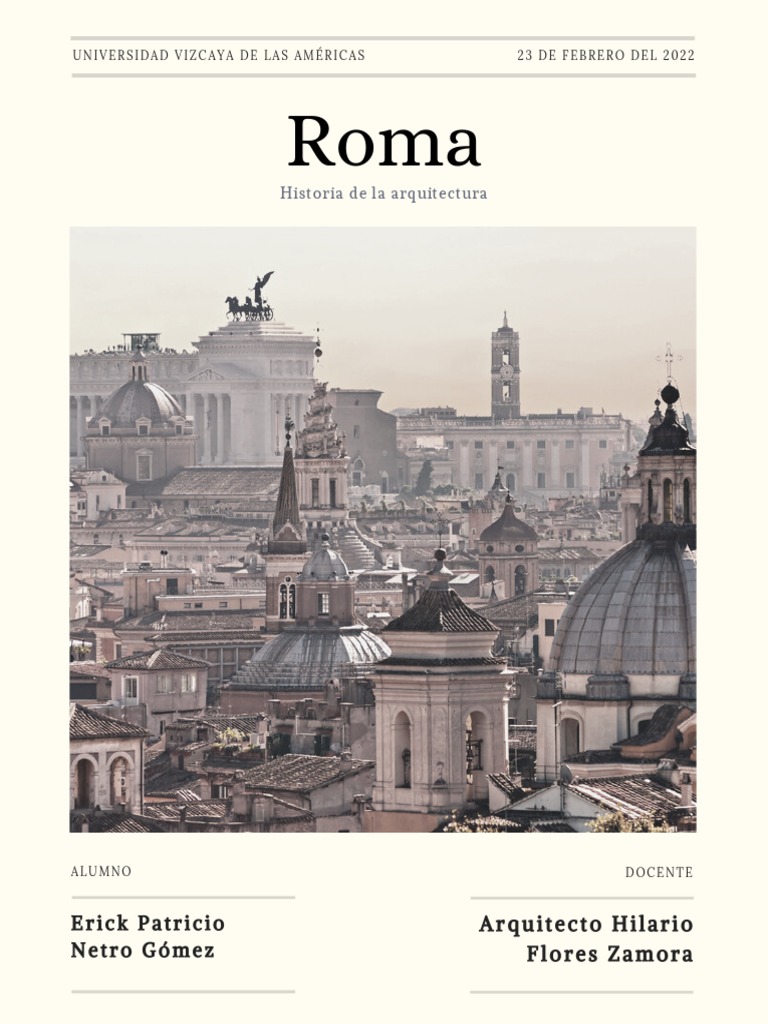 Resumen: Arquitectura en Roma | PDF | Bóveda (Arquitectura) | Roma antigua