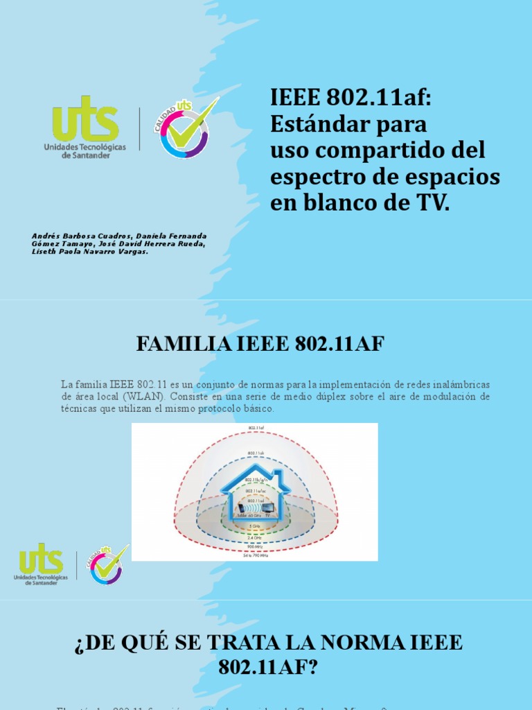 Diapositivas Ieee 802.11af | PDF