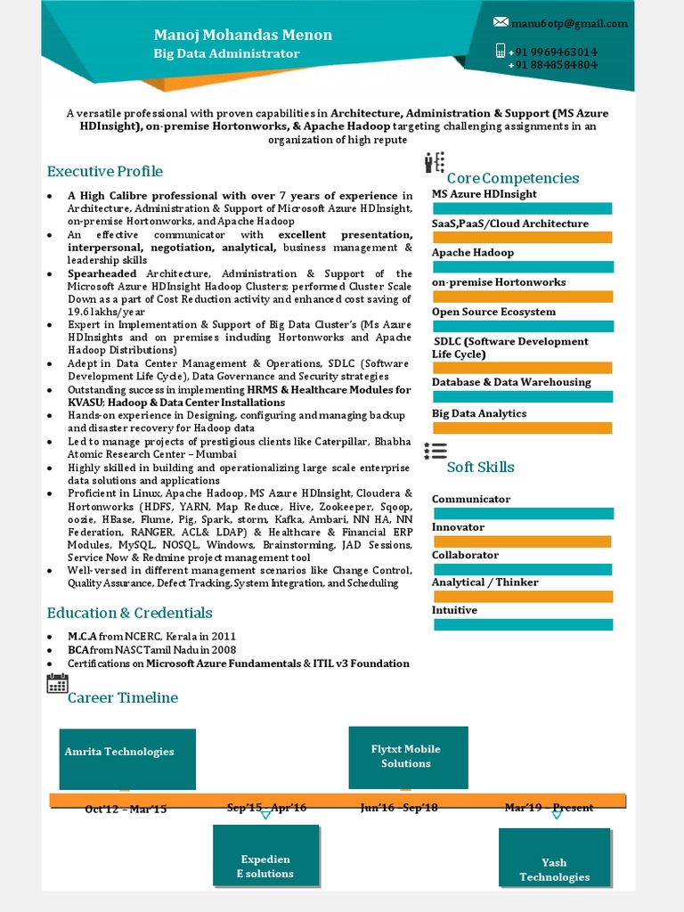 Executive Profile Core Competencies: Manoj Mohandas Menon | PDF ...