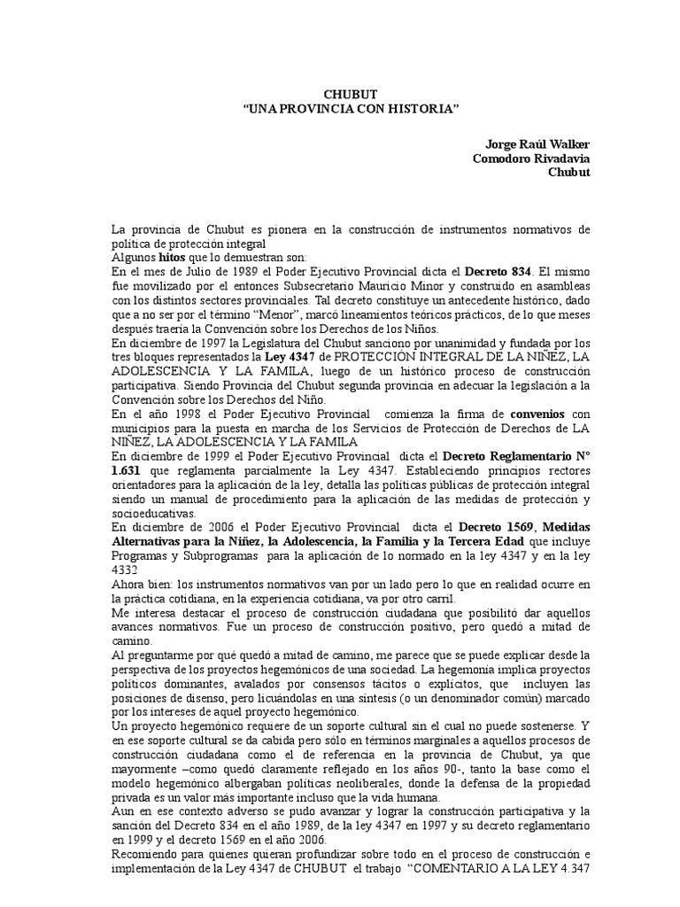 CHUBUT Una Provincia Con Historia | PDF | Política | Ciencias sociales
