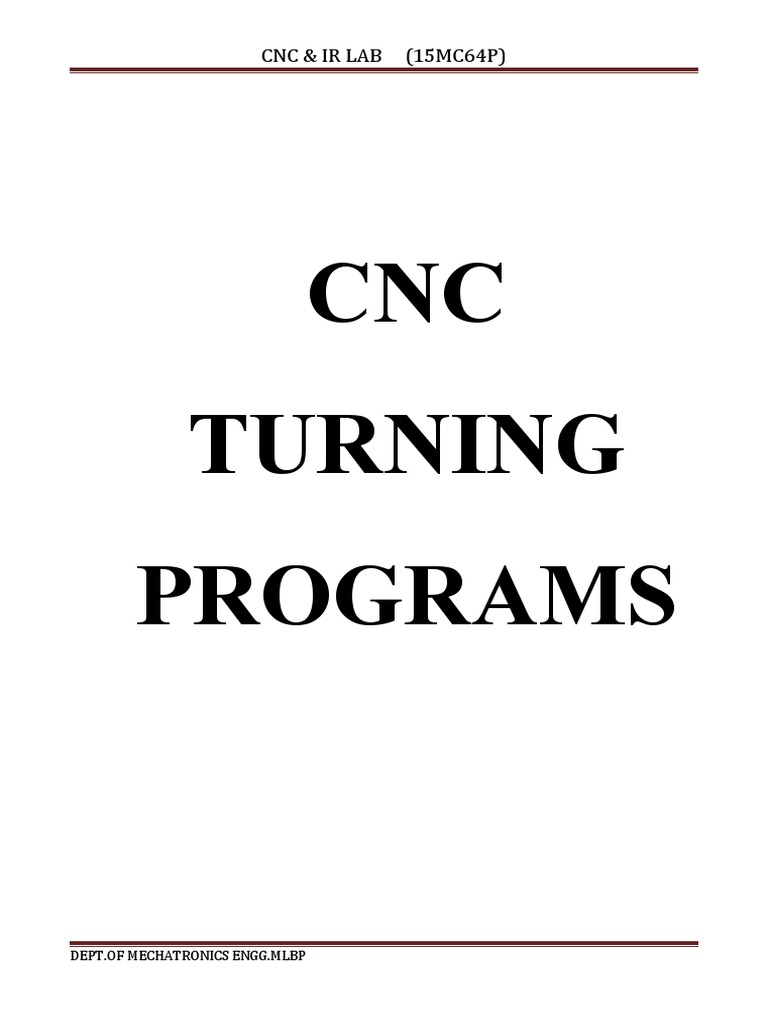 ALL CNC Printouts PROGRAMS PRINTOUT | PDF