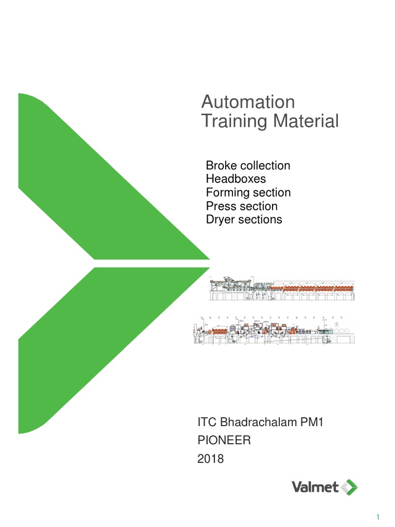 PIONEER Wet End Automation Training Material en | PDF | Screw ... PIONEER Wet End Automation Training Material en | PDF | Screw ...