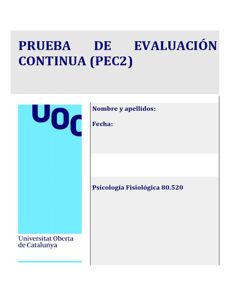 Pec 2 Soluciones | PDF | Neuroplasticidad | Sinapsis