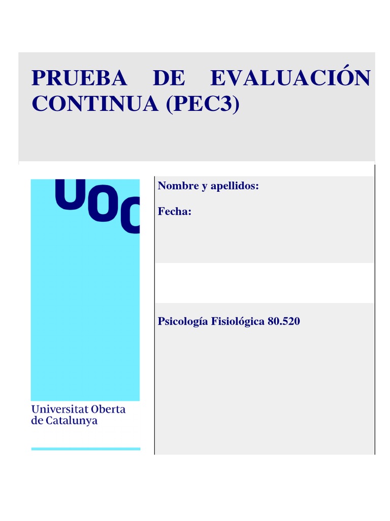 Pec 3 Soluciones | PDF | Dormir | Atención