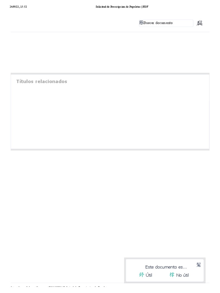 Solicitud de Prescripcion de Papeletas - PDF | PDF | Estatuto de limitaciones