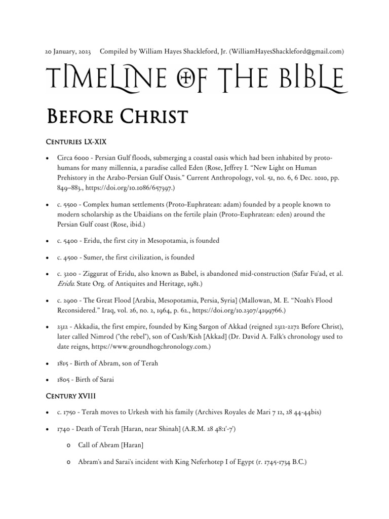Timeline of The Bible | PDF | Paul The Apostle | Jacob