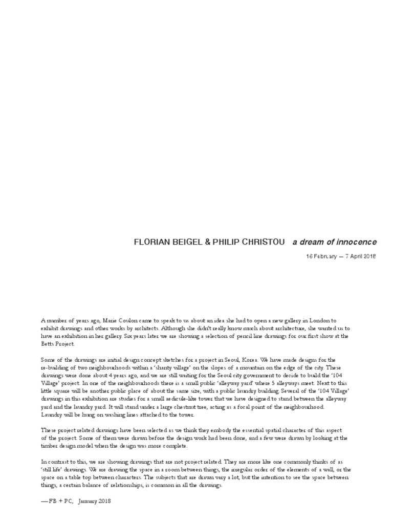 "Beigel & Christou: Architectural Drawings" | PDF | Drawing